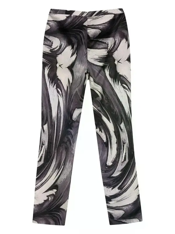 Versace 2000s Abstract-print Straight Trousers