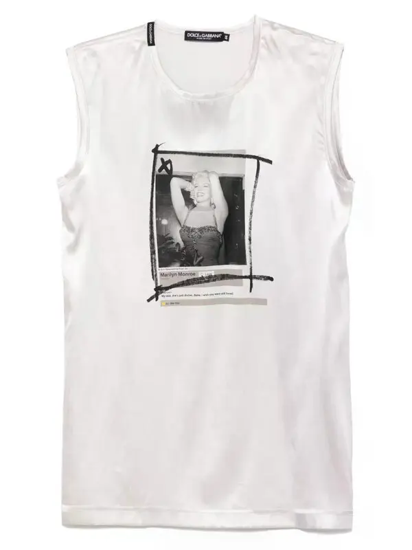 Dolce & Gabbana Graphic-print Vest - Grey