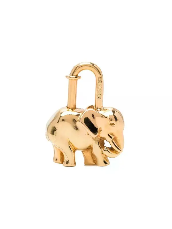 Hermès Pre-owned 1998 Elephant Motif Cadena Padlock - Gold