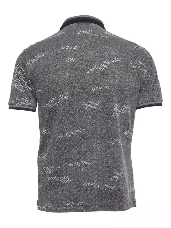 Emporio Armani Monogram-print Polo Shirt