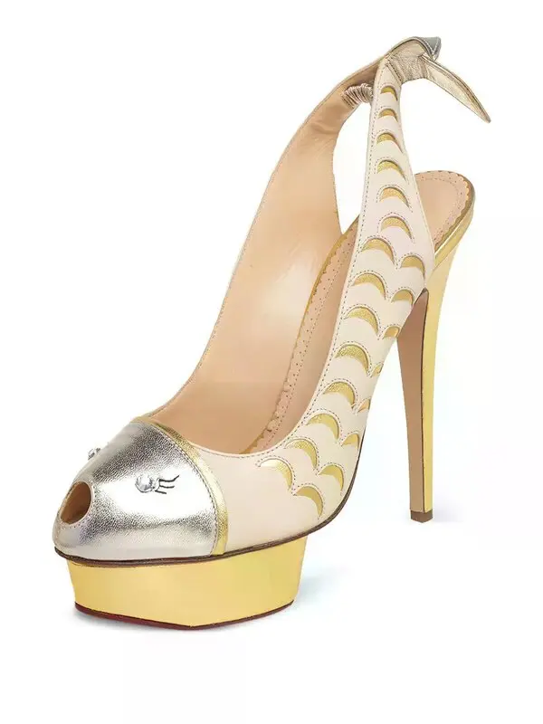 CHARLOTTE OLYMPIA 150mm Peep-toe Platform Slingback Heels