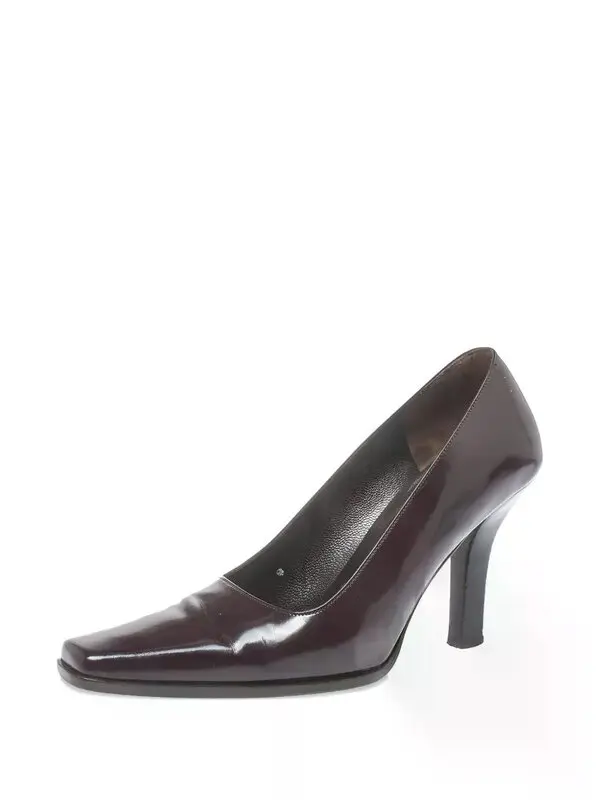 Gucci 90mm Square-toe Leather Pumps