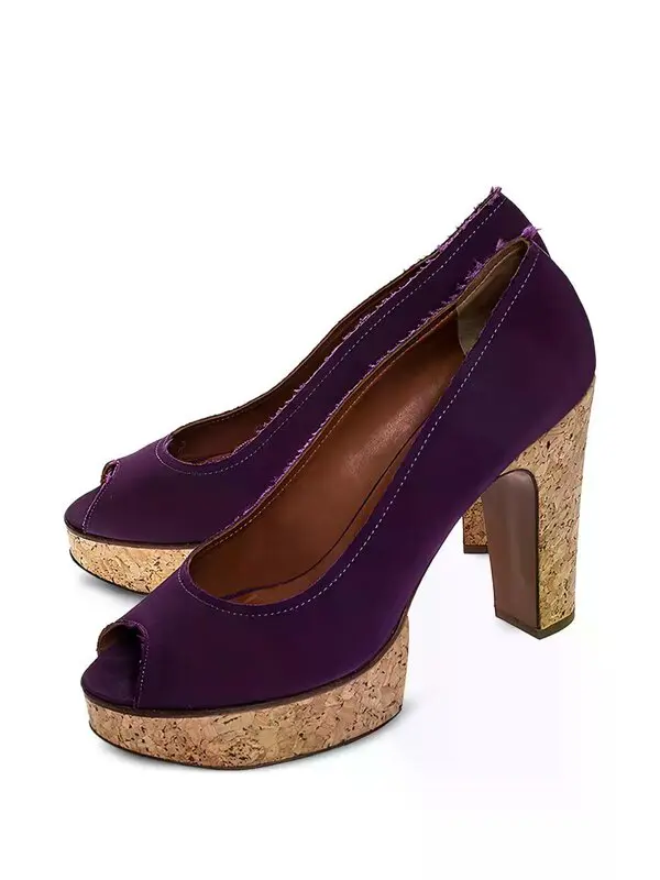 LANVIN Platform Cork-heel Pumps