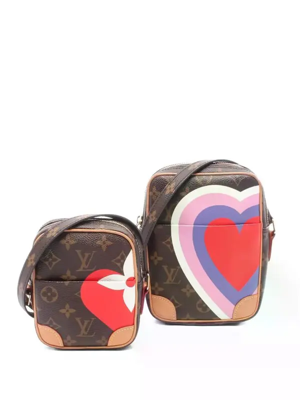 LOUIS VUITTON 2020 Game On Paname Monogram Heart-print Crossbody Bag Set - Brown