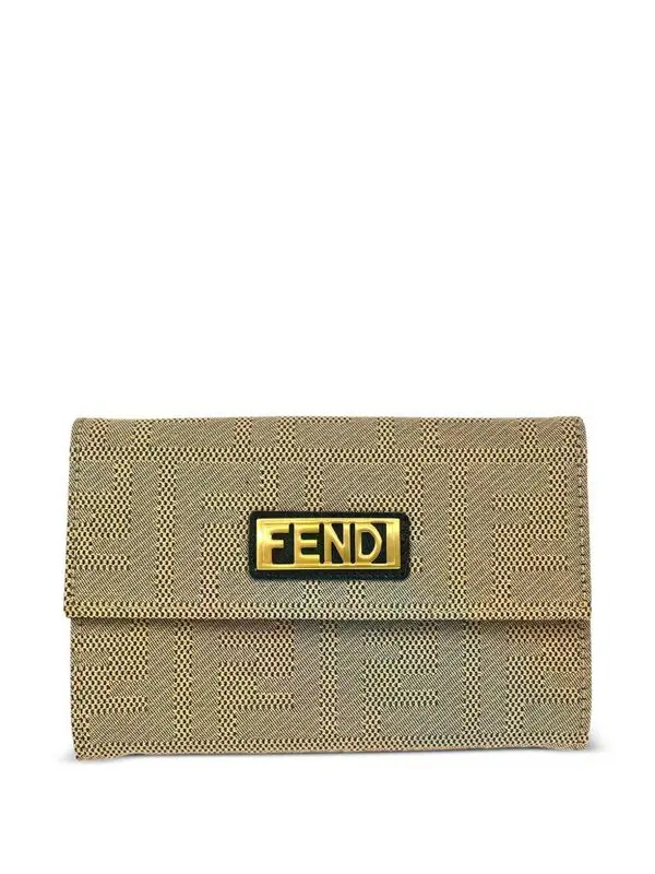 Fendi 1990s Zucca Pattern Wallet - Neutrals