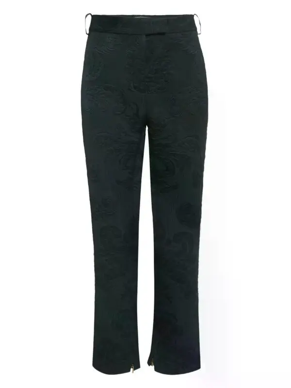 FERRAGAMO Jacquard-pattern Straight Leg Pants