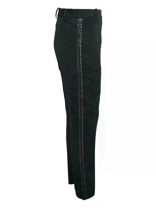 FERRAGAMO Jacquard-pattern Straight Leg Pants