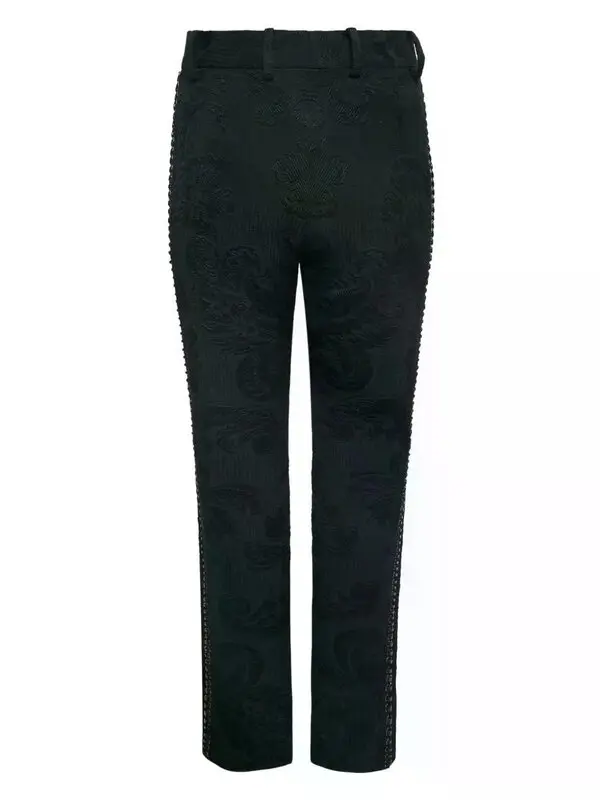 FERRAGAMO Jacquard-pattern Straight Leg Pants