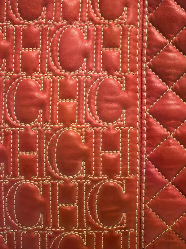 Carolina Herrera Quilted Leather Shoulder Bag - Orange