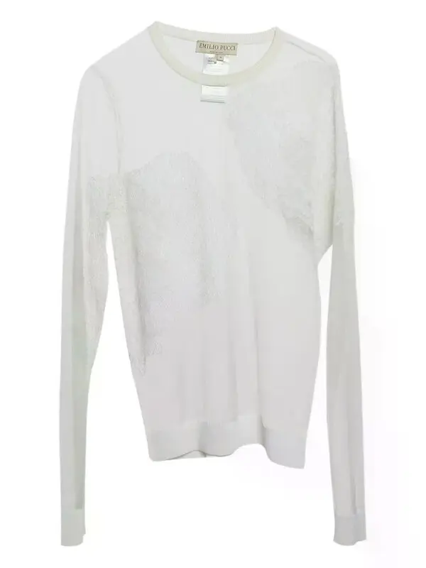 Emilio Pucci Embroidered Tulle Top
