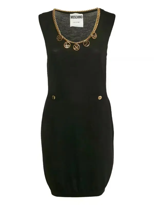 Moschino Embellished-neckline Mini Dress