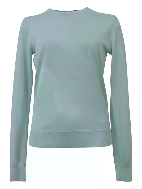 Theory Crewneck Ribbed-hem Sweater - Blue