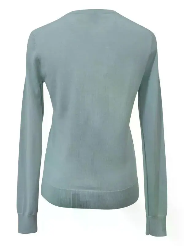 Theory Crewneck Ribbed-hem Sweater - Blue
