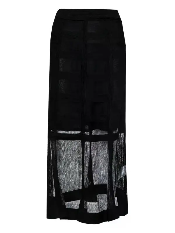 Alexander McQueen Sheer-panel Midi Skirt