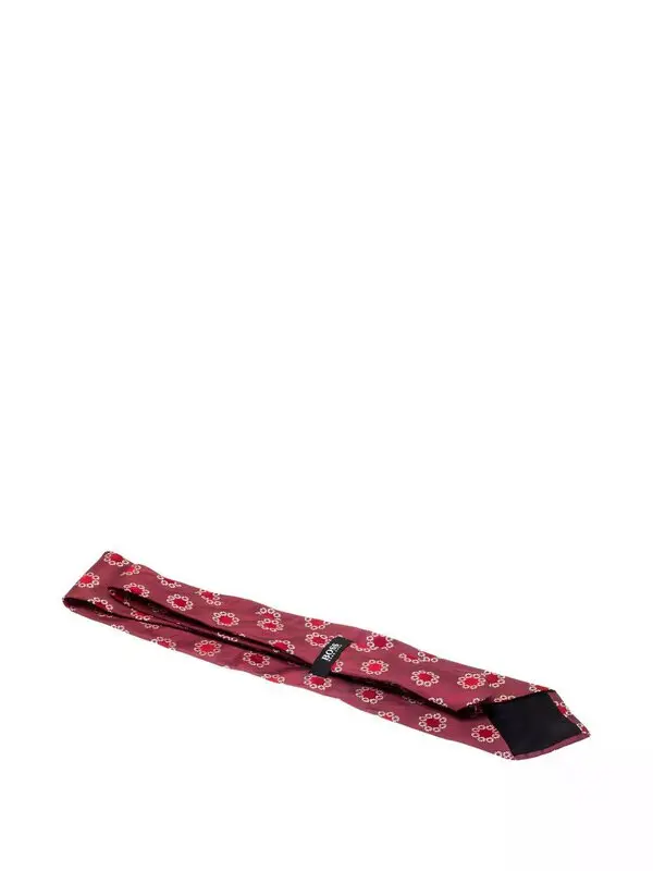 BOSS Floral-embroidered Silk Tie