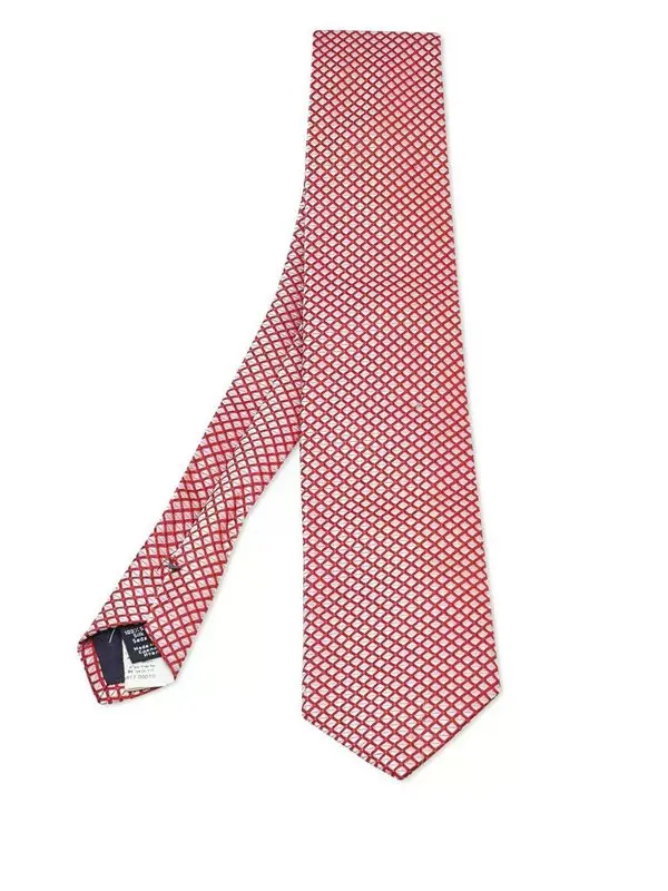 BOSS Diamond-patterned Neck Tie - Red