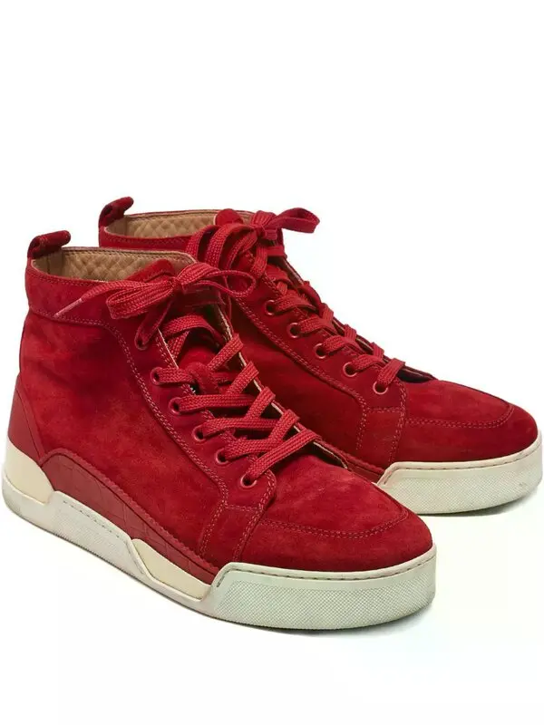 CHRISTIAN LOUBOUTIN Rankick Croc Embossed Leather Sneakers