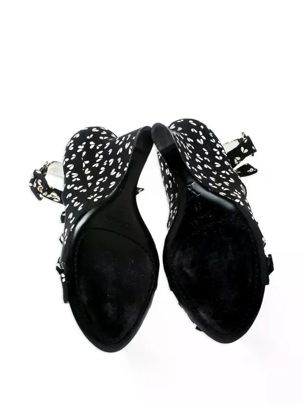 LOUIS VUITTON 110mm Bow-embellished Wedge Sandals - Black