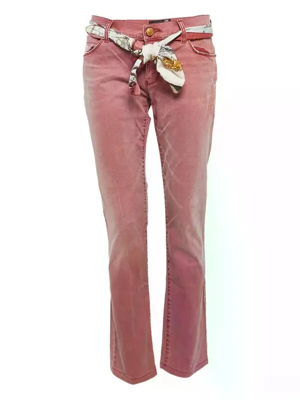 Moschino Belted Jeans - Red