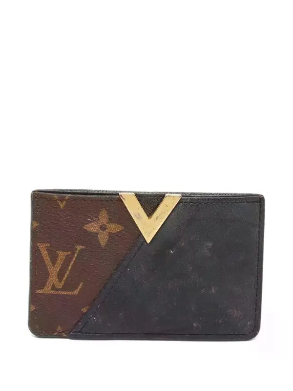 LOUIS VUITTON Monogram-canvas Leather-panelled Cardholder - Black