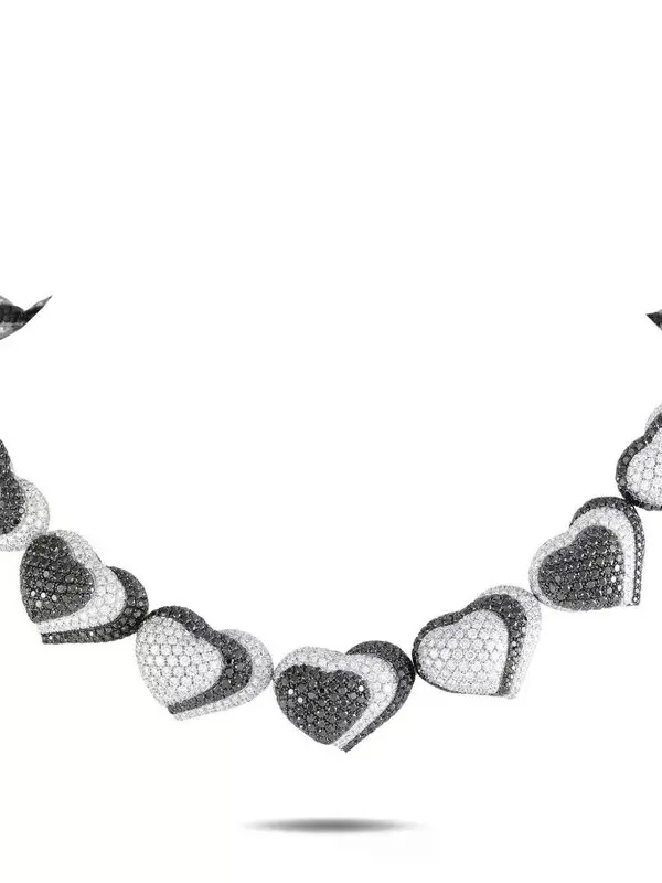 De Grisogono Hearts 18k White Gold Diamond Necklace - Silver