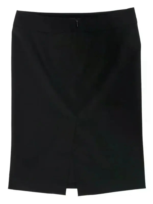 Gucci 2000s Plaque Detail Tailored Skirt