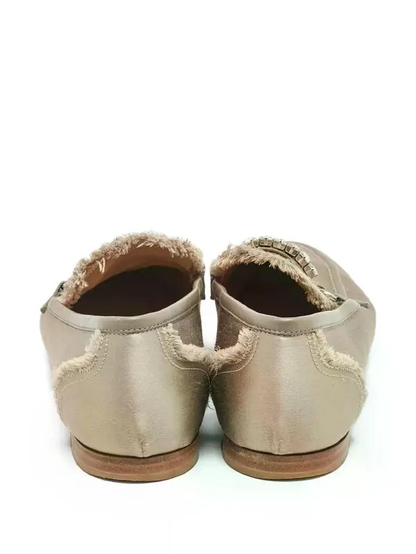 GIUSEPPE ZANOTTI Frayed Satin Loafers