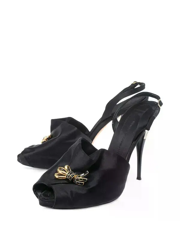 GIUSEPPE ZANOTTI 115mm Satin Peep-toe Slingback Sandals