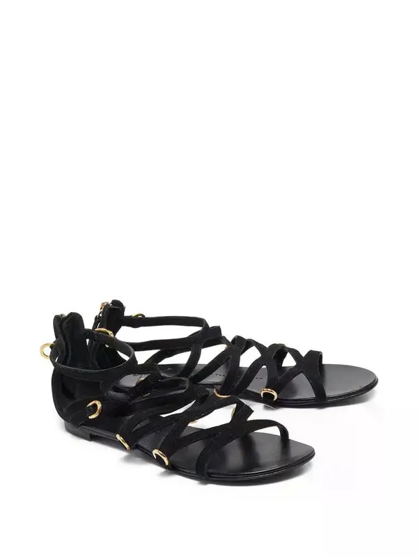 GIUSEPPE ZANOTTI Suede Flat Sandals