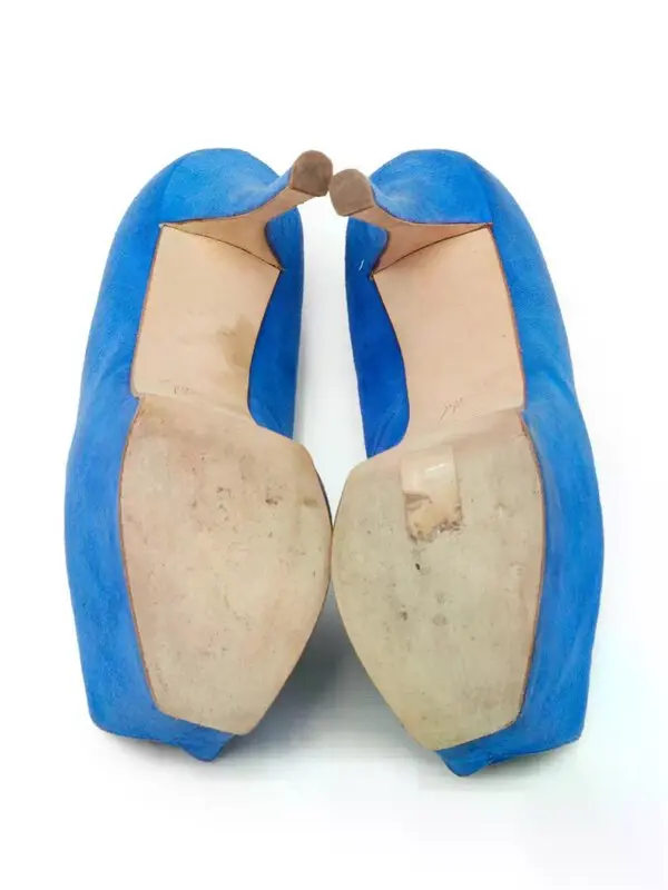 GIUSEPPE ZANOTTI 150mm Suede Heeled Pumps - Blue
