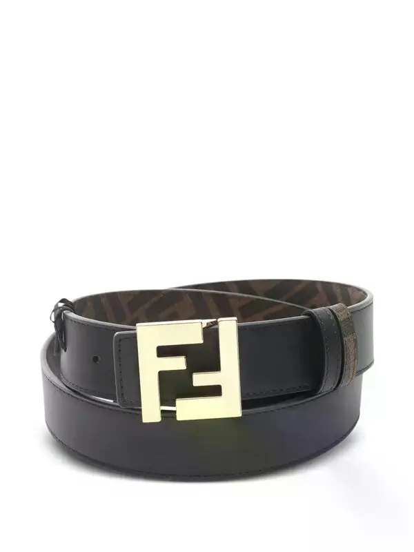 Fendi Ff-pattern Leather Belt - Brown