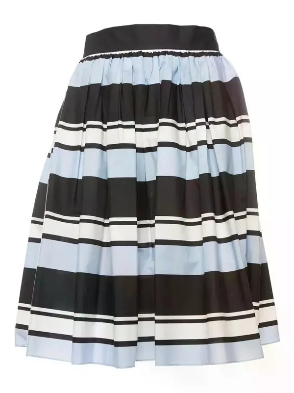 Dolce & Gabbana Striped Pleated Skirt