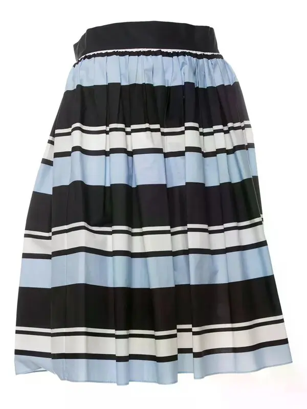 Dolce & Gabbana Striped Pleated Skirt