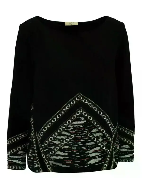 Ba&sh Embroidered Boat Neck Sweater