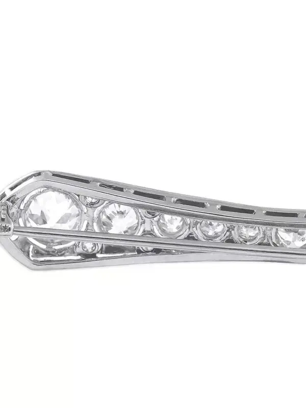 LB EXCLUSIVE 14k White Gold Art Deco Diamond Brooch