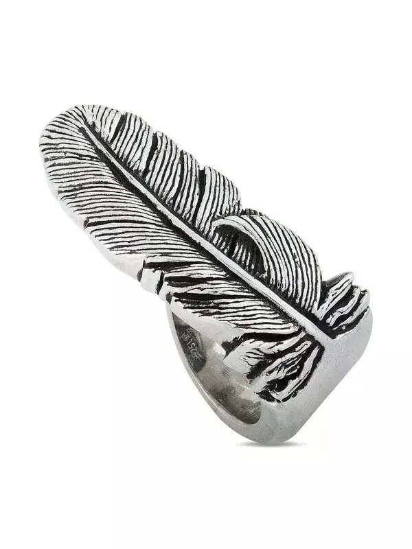 KING BABY STUDIO Sterling Feather Ring - Silver
