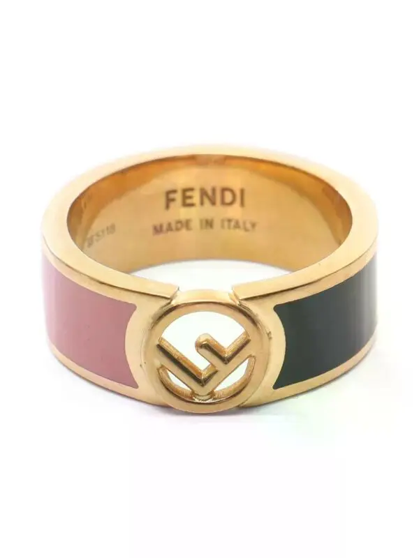 Fendi 10s Logo-detail Ring - Gold