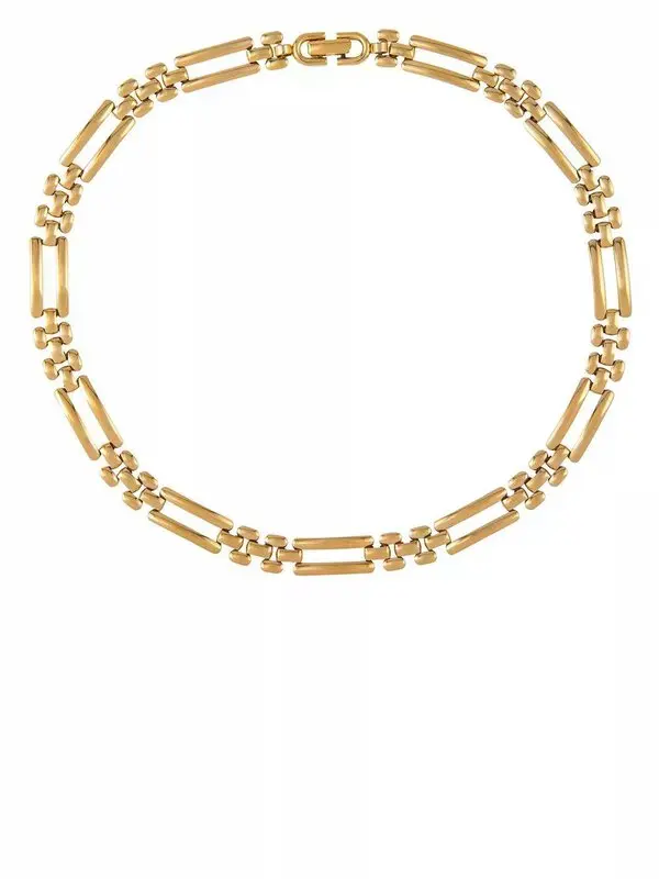 MONET 1980s Watchband-link Choker - Gold