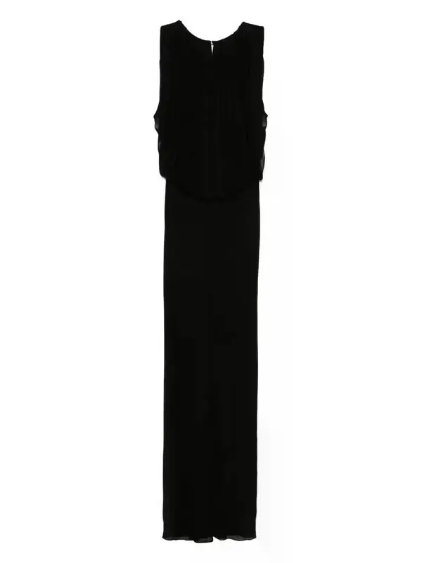 Saint Laurent Jersey Draped Long Dress