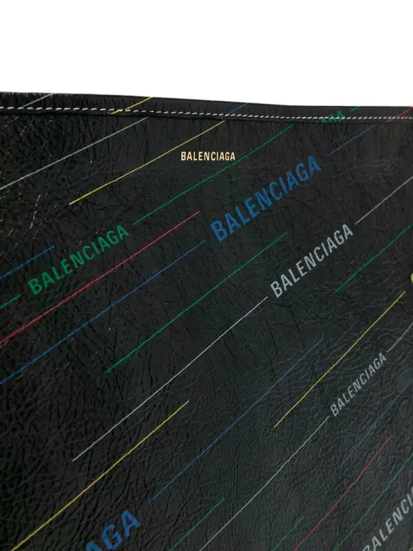 Balenciaga Pre-owned Logo-print Bazar Pouch