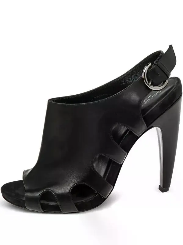 SERGIO ROSSI 110mm Patent Leather Cutout Sandals