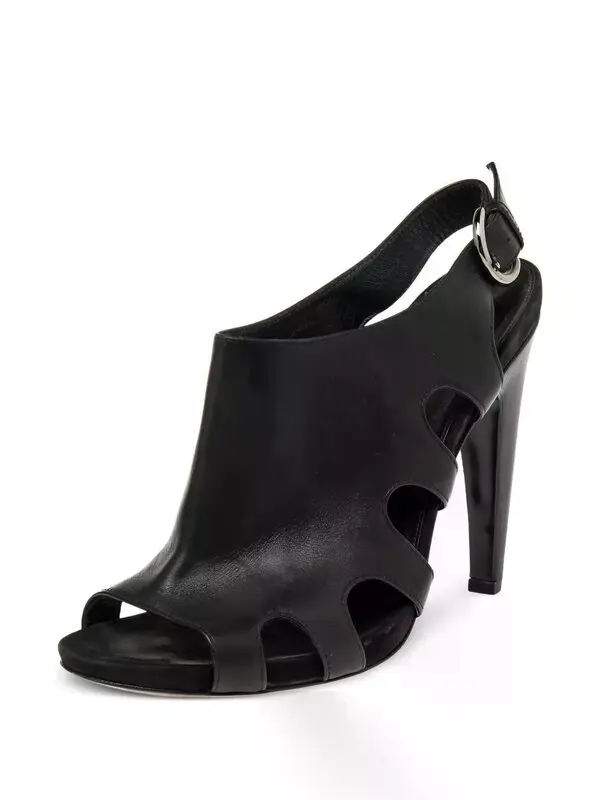 SERGIO ROSSI 110mm Patent Leather Cutout Sandals