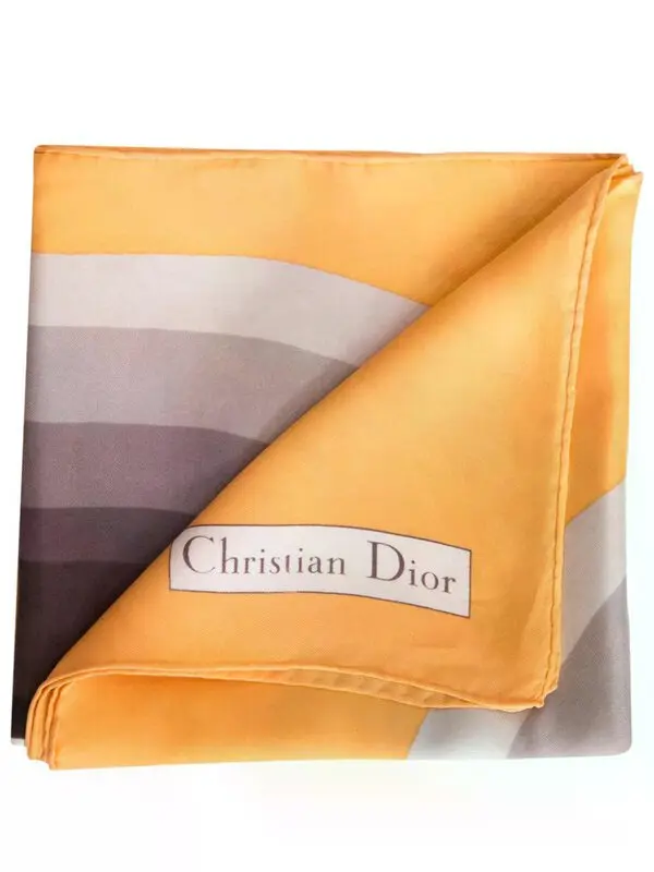 Dior 1970s Logo-print Scarf - Orange