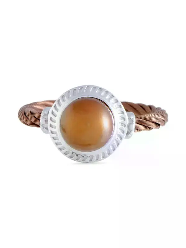 CHARRIOL Stainless Steel Pearl Ring - Silver