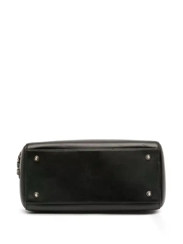 Dior 2014 Medium Beaded Floral Embellished Lambskin Lady Satchel