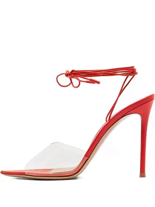 GIANVITO ROSSI 115mm Leather Lace-up Sandals