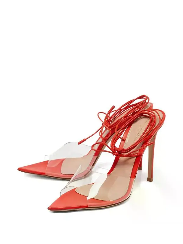 GIANVITO ROSSI 115mm Leather Lace-up Sandals