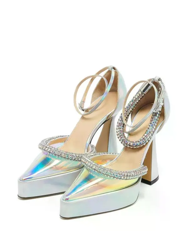Mach & Mach 140mm Kimberly Crystal Platform Pumps