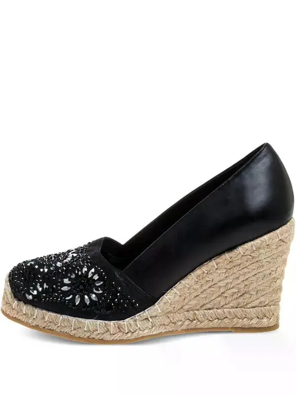 LE SILLA Embellished Espadrille Wedge Pumps