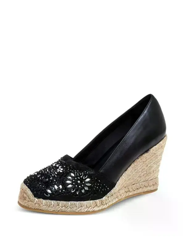 LE SILLA Embellished Espadrille Wedge Pumps